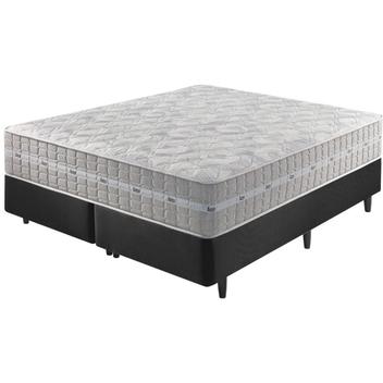 Cama Box King Preto + Colchão Molas Ensacadas Alabama 193x203x61cm ...