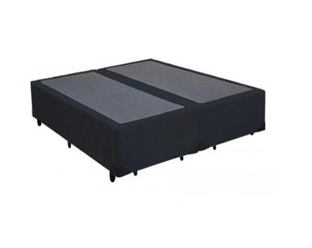 Cama Box King Size Bi-Partida 193x203x36 material sintético Preto ...