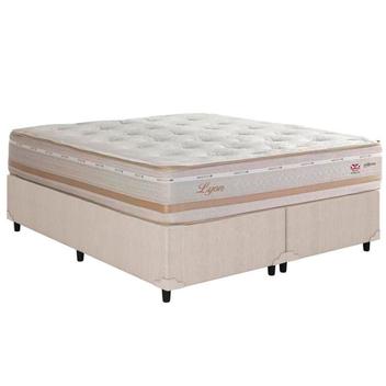 Cama Box Queen: Colchão Molas Herval Maxspring Lyon + Base CRC Courano ...