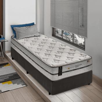 Cama Box Solteiro Americano Molas Ensacadas Pro Saúde King Koil 96x203 ...