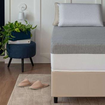 Cama Box Solteiro King Bege com Colchão Guldi Dream Mola Ensacada ...