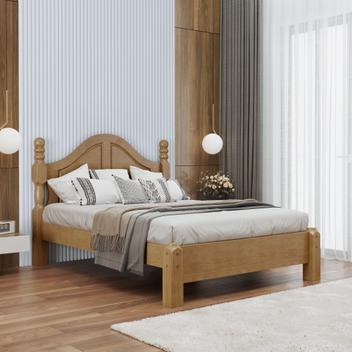 Cama casal classica 1,40 ouro cor freijo - Finestra - Cama de Casal ...