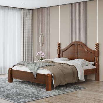 Cama Casal Clássica 160cm em Madeira Maciça Ouro - Finestra - Cama ...