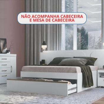 Cama Casal com Gavetão Auxiliar Versátil - Móveis Castro - Bicama ...