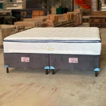 Cama de Casal Box Gold Luxo King de 203x193x64cm com malha fria ...