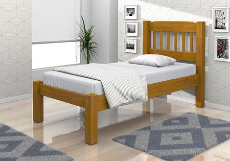 Cama De Solteiro em Madeira Maciça Italia - Kamabel - Cama de Solteiro ...