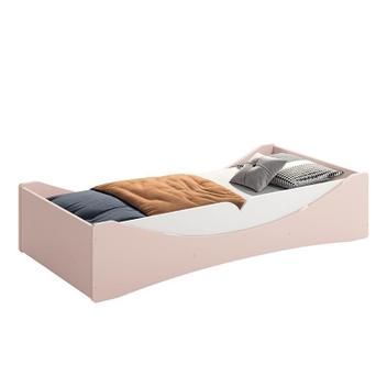 Cama Evolutiva 2 em 1 Luna Rosa Fosco com Proteção Lateral Lisa ...
