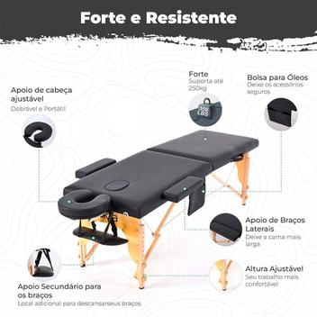 Cama Maca De Massagem Portátil- Msg 102 , Com Maleta, Preto - Divã Bkza ...