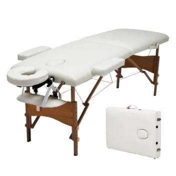 Cama Maca Massagem Portátil Trevalla Dobrável Diva Creme - Equipamentos ...
