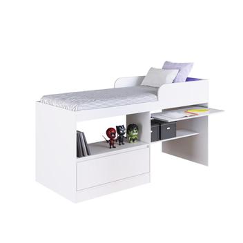 Cama Multifuncional Solteiro com Escrivaninha 1 Porta CJ4080 78x188cm ...