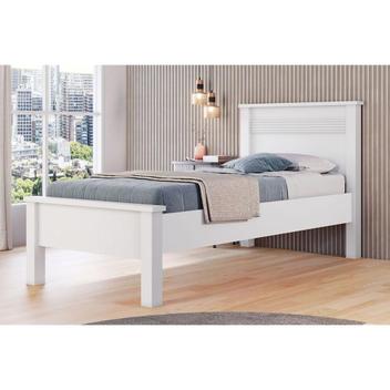 Cama Solteiro Barcelona Branco - Conquista - Cama de Solteiro ...