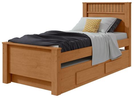 Cama Solteiro Bibox 2 Gavetas Athenas - Lopas - Móveis Lopas - Cama de Solteiro - Magazine Luiza