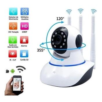 Câmera de segurança com resolução de 1MP visão nocturna incluída branca ...