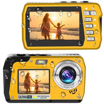 Câmera impermeável Yisence Tech 4K 56MP subaquática 10m 1500mAh ...