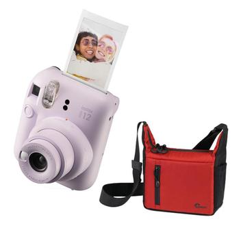 Câmera instantânea Fujifilm Instax Mini 12 Lilás Candy c/ Bolsa StreamLine 100 - Câmeras ...