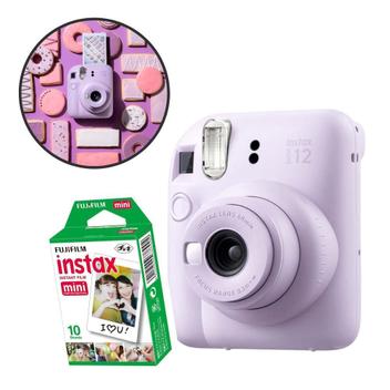 Câmera Instantânea Instax Mini 12 Lilás + Filme De 10 Poses - Fujifilm ...