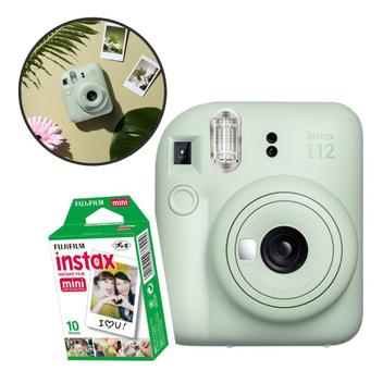 Câmera Instantânea Instax Mini 12 Verde + Filme De 10 Poses - Fujifilm ...