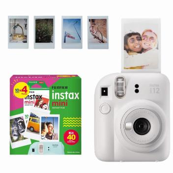 Câmera Instax Mini 12 Fujifilm Instantânea Branco + 40 Filmes - Câmeras ...