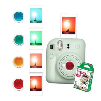Câmera Instax Mini 12 Verde Com Lentes Color Instax 4 Cores - Fujifilm ...
