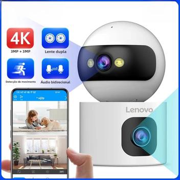 Câmera IP 4K 5G WiFi Lente Dupla Smart Home Auto Tracking Vigilância ...