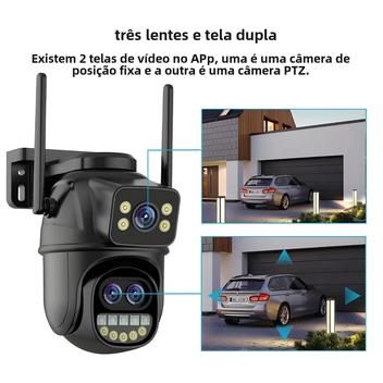 Câmera IP Externa 9MP 5K WiFi - 8x Zoom Ótico, PTZ, Tela Dupla e ...