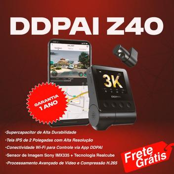 Câmera para carro DDPAI Z40 2K GPS integrado DashCam Supercapacitor ...
