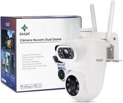 Câmera Segurança Externa Wifi Dual Dome Alexa/Google Ekaza - Câmera de ...