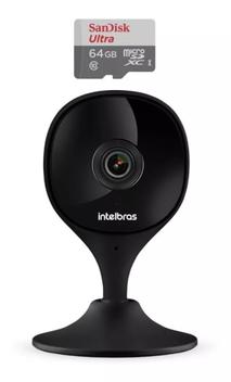 Câmera Wi-fi Imx Black Intelbras Mibo + Sd 64gb Ultra - Câmera ...