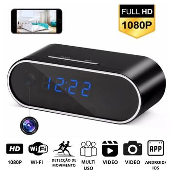 Câmera Wifi Full Hd Radio Relógio Espião Sensor Movimento CAMREL - Mike ...