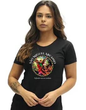 Camisa Camiseta Preta Anjo São Miguel Arcanjo M03 - Rainha da Floresta ...