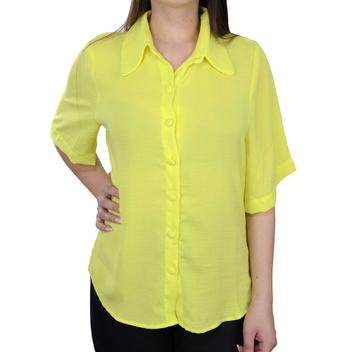 Camisa Feminina Milani MC Paola Verde Lima - 348 - Camisa Feminina ...