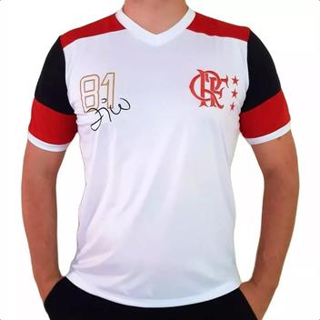 Camisa Flamengo Retrô Mundial 1981 Zico - Masculina - braziline ...