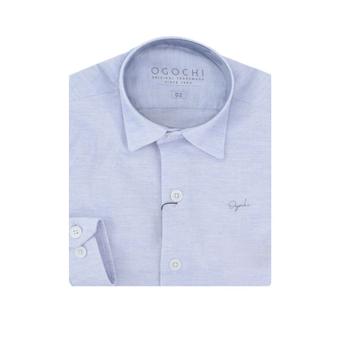 Camisa Infantil Masculina Ogochi Essencial Slim Azul Claro - Camisas ...