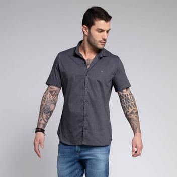Camisa Manga Curta Docthos Slim Fil A Fil Liso - Camisas Masculinas ...