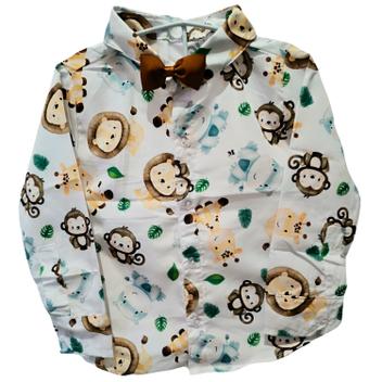 Camisa Manga Longa Bolofofos Bolo Fofo Safari Menino Bebê frio inverno ...