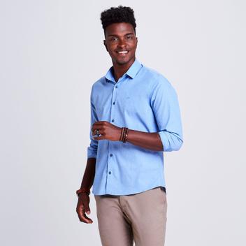 Camisa Manga Longa Docthos Slim Fil A Fil Liso - Camisas Masculinas ...