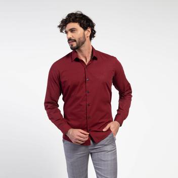Camisa Manga Longa Docthos Slim Fil A Fil Liso - Camisa Masculina ...