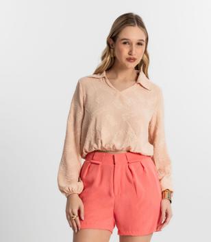 Camisa Manga Longa Rovitex Rosa - Camisa Feminina - Magazine Luiza