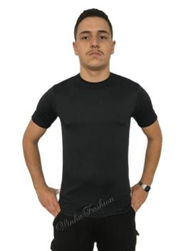 Camisa Masculina Lisa Proteção Solar UV 50 Manga Curta Em Tecido Suplex ...