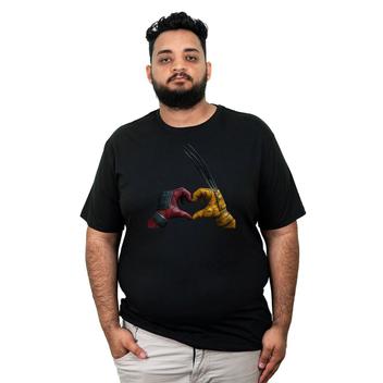 Camisa Plus Size Masculina Deadpool and Wolverine Love spoiler filme ...