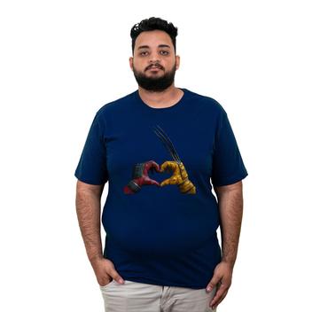 Camisa Plus Size Masculina Deadpool and Wolverine Love spoiler filme ...