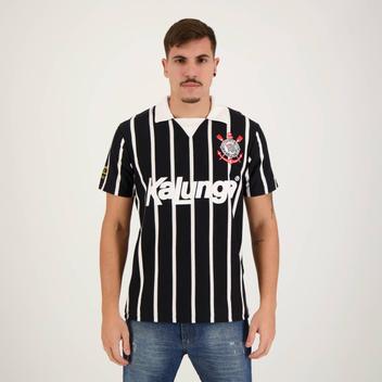 Camisa Polo Corinthians 1990 Retrô Preta - Spr - Camisa de Time ...