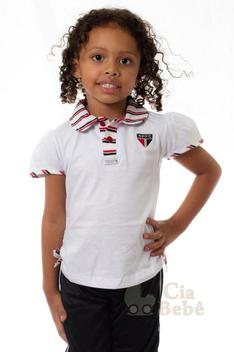 Camisa Polo Infantil São Paulo Feminina Oficial - Revedor - Camisa de ...