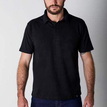 Camisa Polo Piquet Masculina Preta - Uniformes Corporativos - Camisas Pólo Masculinas - Magazine ...