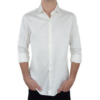 Camisa Social Masculina VLC ML Cetim Stretch Branca - CNVL - Camisas ...
