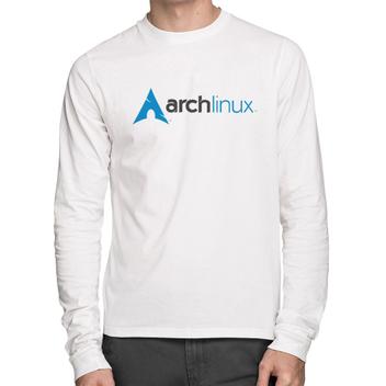 Camiseta Algodão Arch Linux Logo Manga Longa - Foca na Moda - Blusa ...