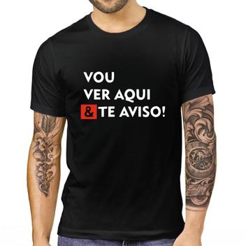 Camiseta Camisa Adulto Preto Frases Vou Ver E Te Aviso Zuera - Retha ...