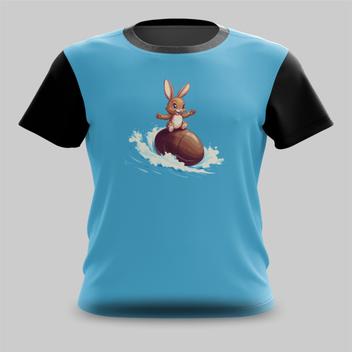 Camiseta Camisa Coelho Surfando em Ovo de Páscoa - FABRIQUETA ...