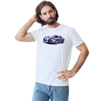Camiseta Carro Dodge Viper Azul Camisa Personalizada Blusa Adulto ...