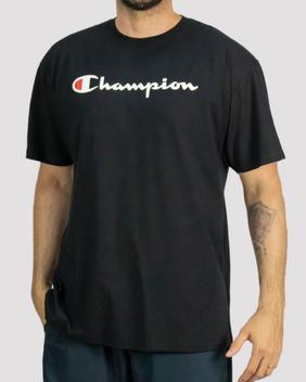 Camiseta Champion ATH Classic Script - Black - Camiseta Masculina ...